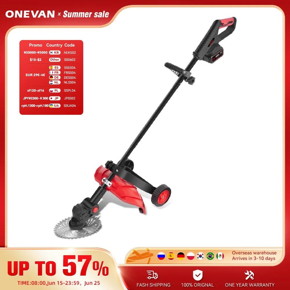 Jual ONEVAN 10Inch Brushless Electric Lawn Mower 38000RPM Cordless ...