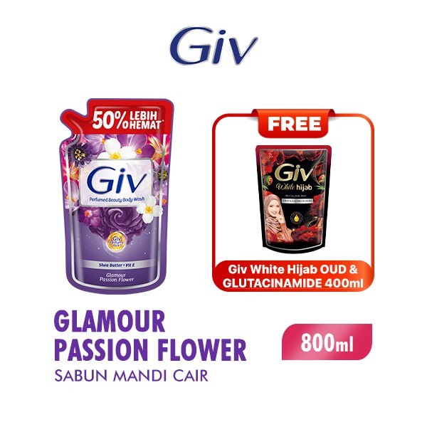 Jual Giv Sabun Mandi Cair Ungu Passion Flowers & Sweet Berry Pouch 800 ...