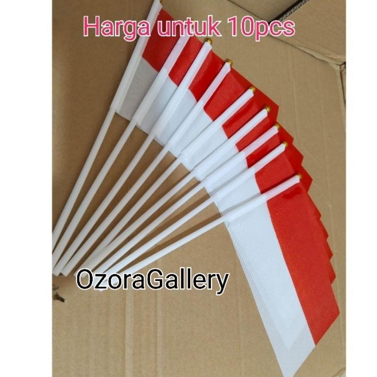 Jual PROMO MERDEKA 10pcs Bendera Kemerdekaan Bahan Kain Bendera Merah ...