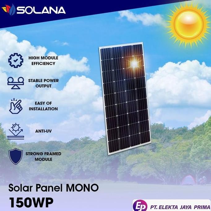 Jual EJP SOLANA SOLAR PANEL MONO 150WP PV MODUL SOLAR CELL 150 WP MONO ...