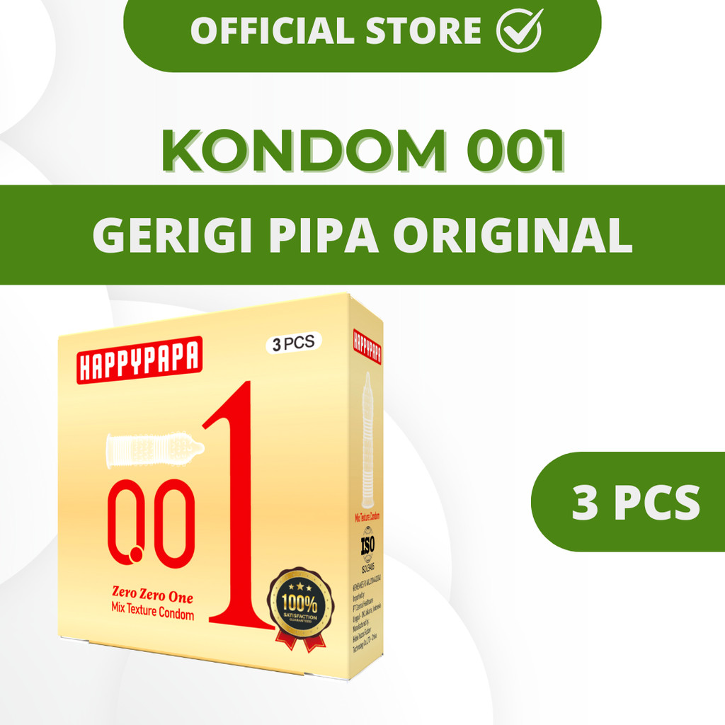 Jual Condom Happypapa 001 - Gerigi Pipa Original Isi 3 Pcs | Shopee ...