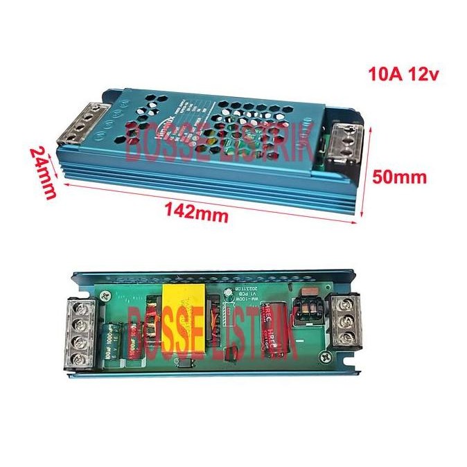 Jual Power Supply Switching / Travo LED Strip SLIM 12V 10A | Shopee ...