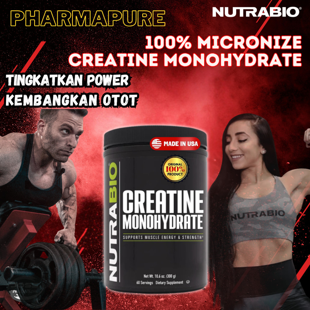 Jual Nutrabio 300 Gr Creatine Monohydrate Micronized Import USA Original | Shopee Indonesia
