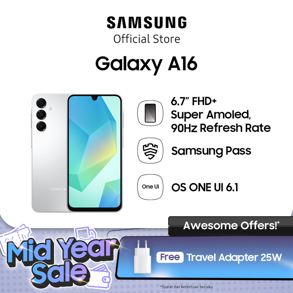 Jual Samsung Galaxy A16 8/128GB - Gray | Shopee Indonesia