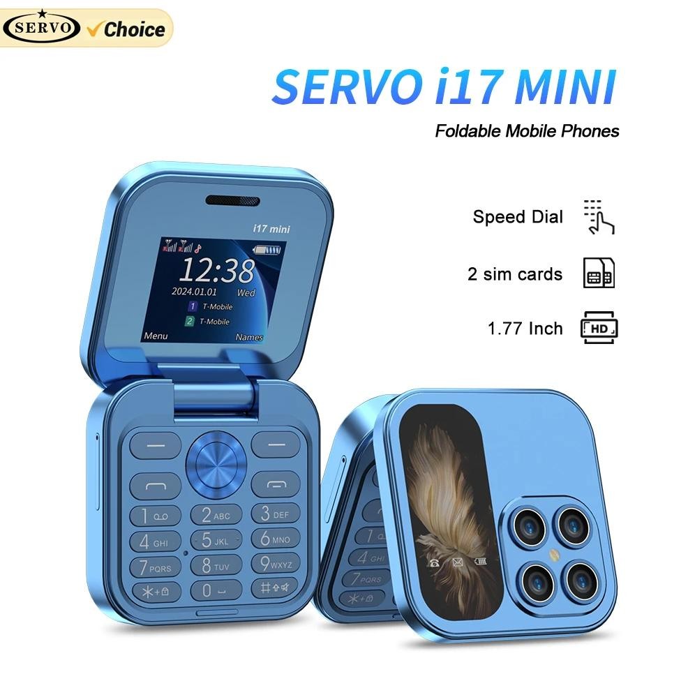 Jual Servo I17 Mini Dual Sim Card Fold Mobile Phone 2G Network Video ...