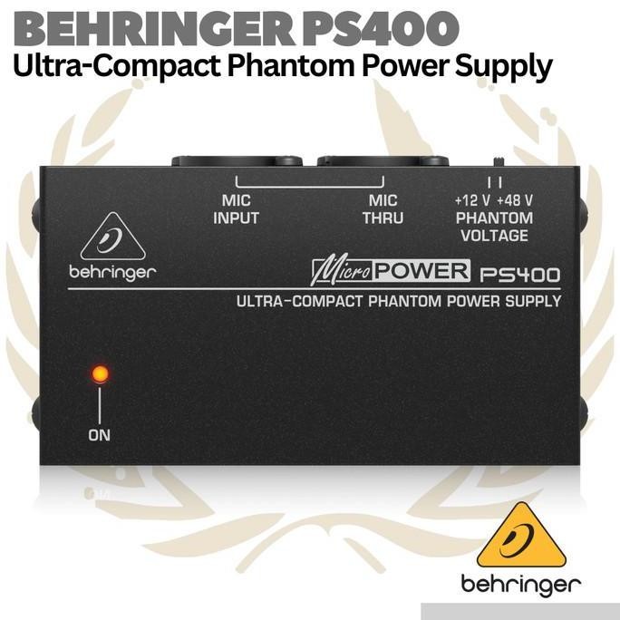 Jual BEHRINGER MICROPOWER PS400 PHANTOM POWER SUPPLY - 48V EKSTERNAL ...