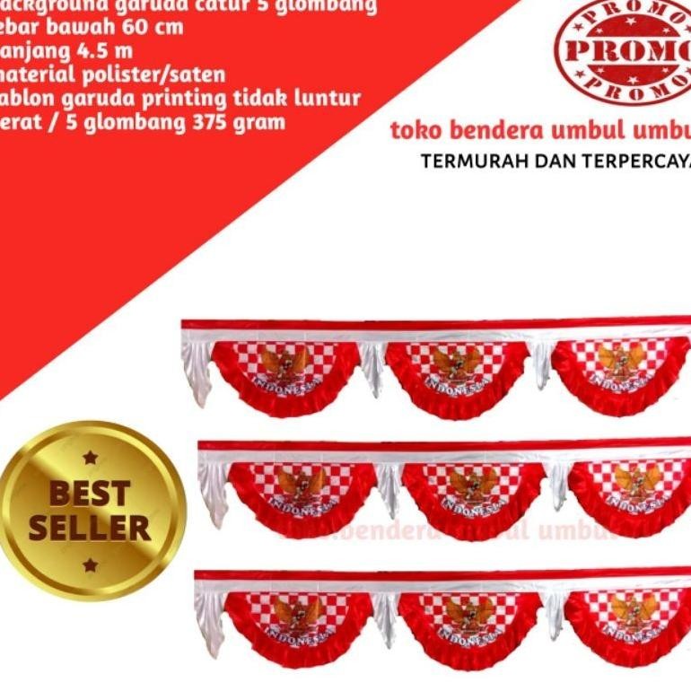 Jual Sale Bendra Merah Putih Background Garuda Catur 5 Gelombang Cod ...
