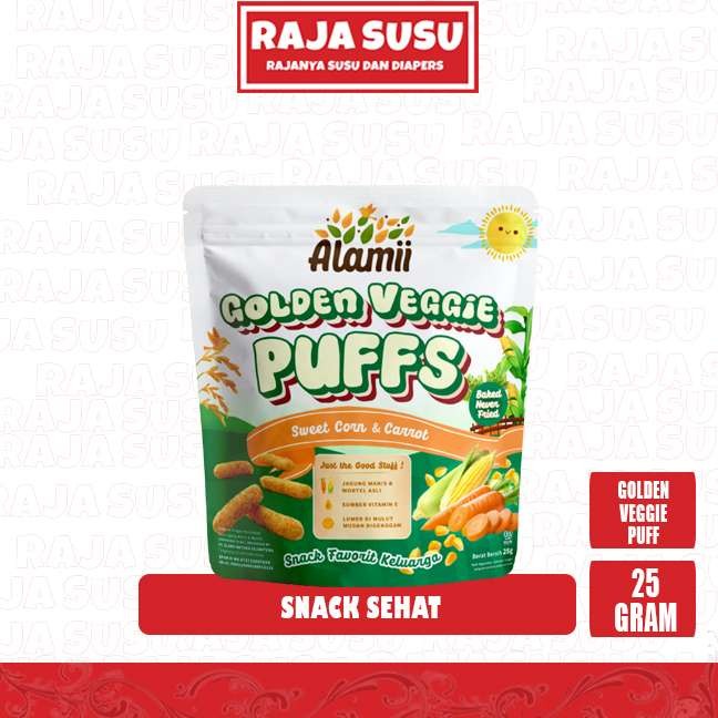 Jual ALAMII GOLDEN VEGGIE PUFFS 25 GR NEW - RAJA SUSU | Shopee Indonesia
