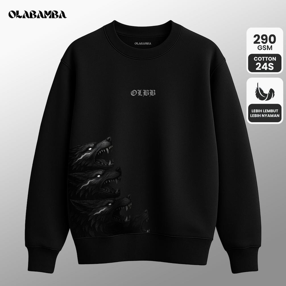 Jual OLBB Sweater Pria Original | Crewneck Pria Wanita | Sweater Wolf ...