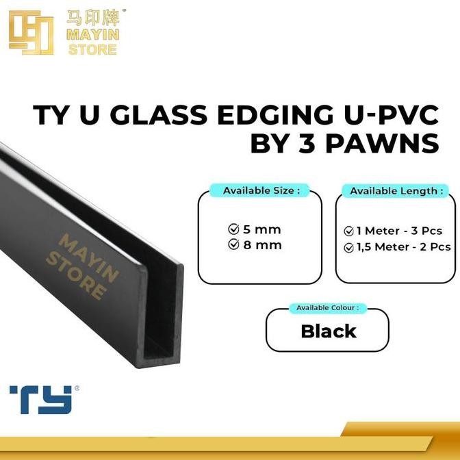 Jual tersedia u glass edging u-pvc ty 3 pawns pipa aquarium aquascape ...