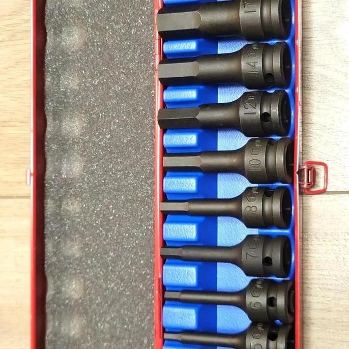 Jual Genis Tools 10 Pcs 1/2" Dr. Impact Hex Head Driver / Impact Hex ...