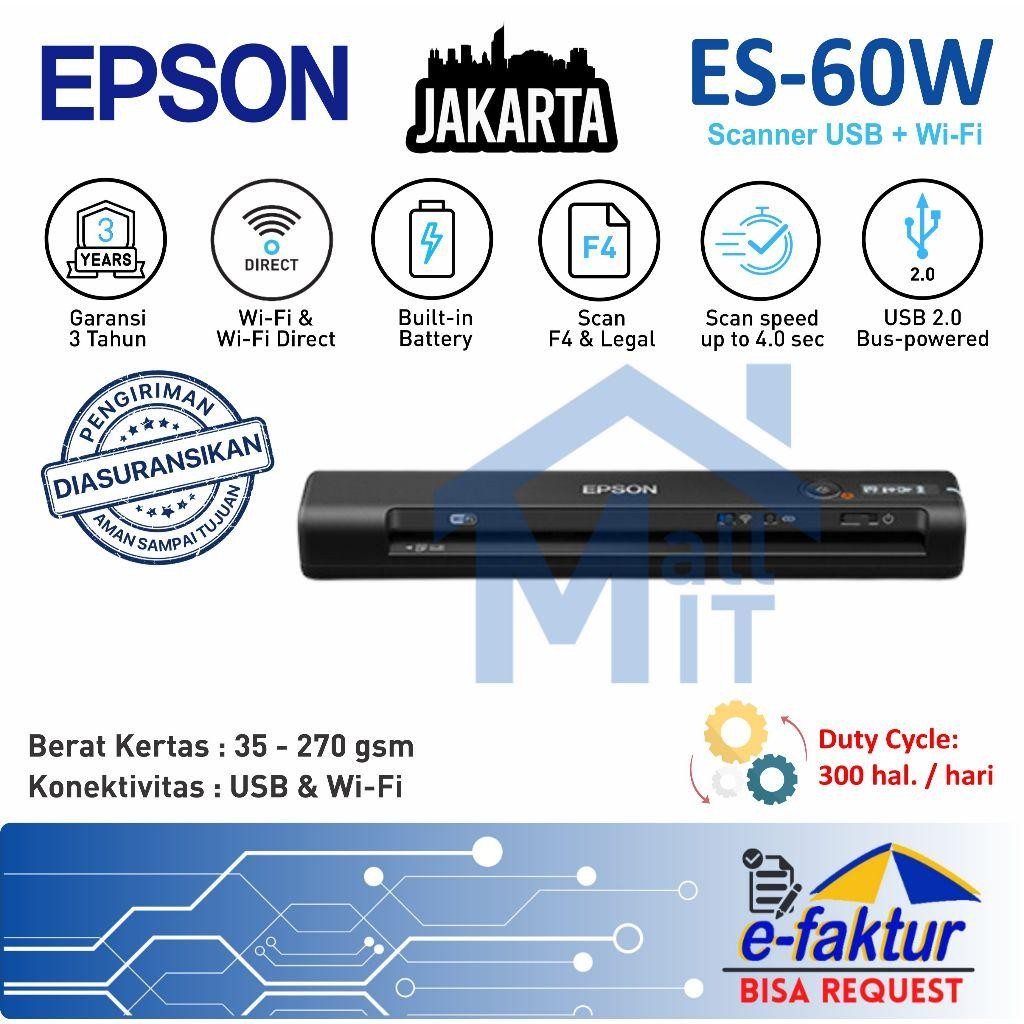 Jual PV MALLIT EPSON Scanner Epson ES-60W ES60W ES 60 W ES 60W ES60 ...