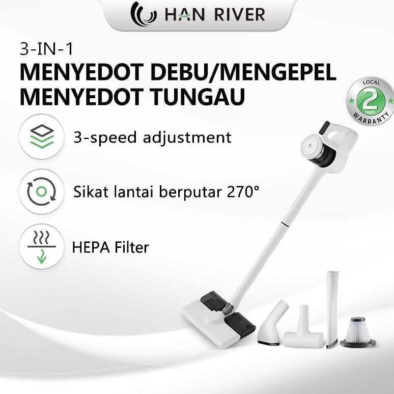 Jual HAN RIVER Vacuum Cleaner 25000Pa Hisap Wet And Dry 5 In 1 Handheld ...