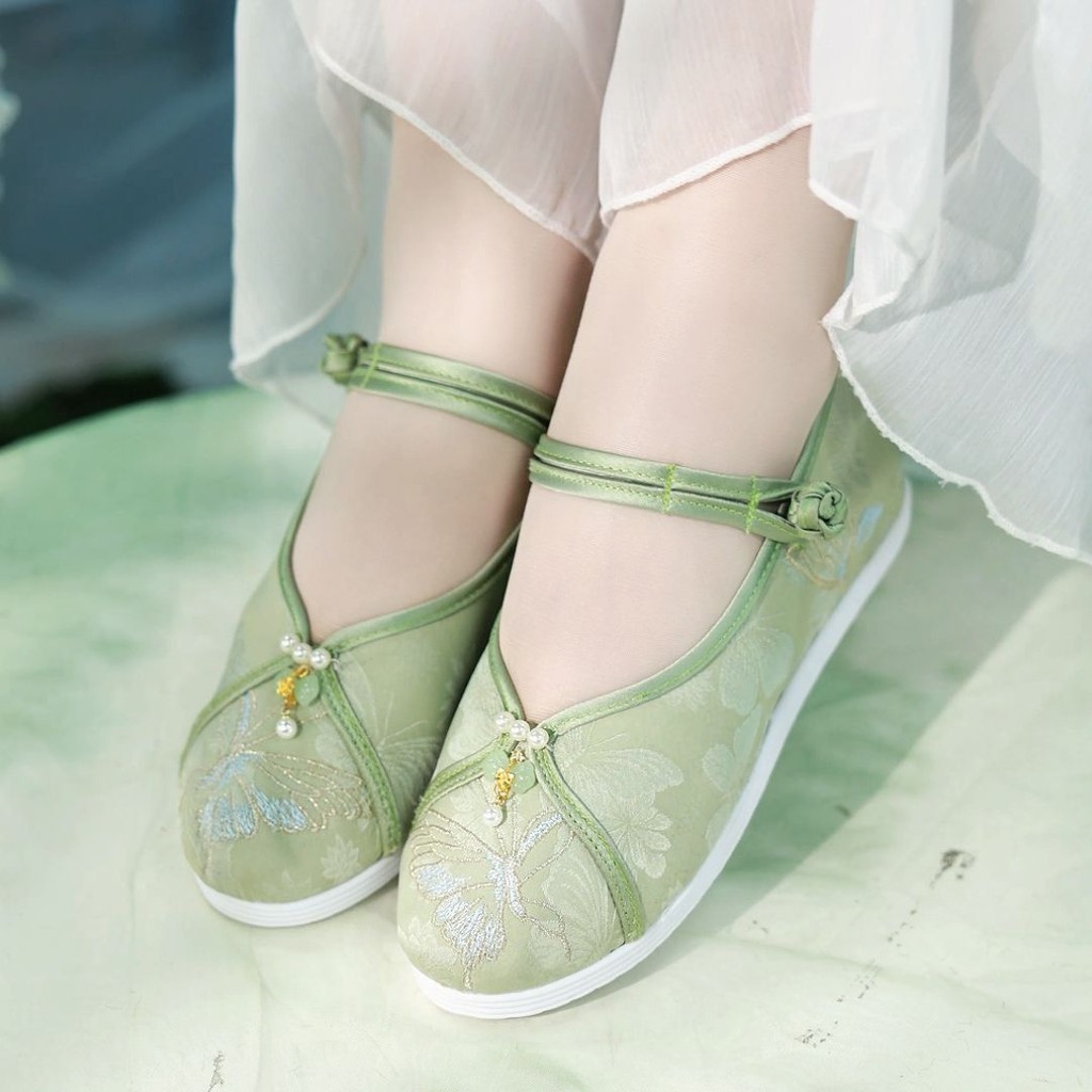 Jual New Chinese Style Shoes Height Increasing Han Element Paired with ...