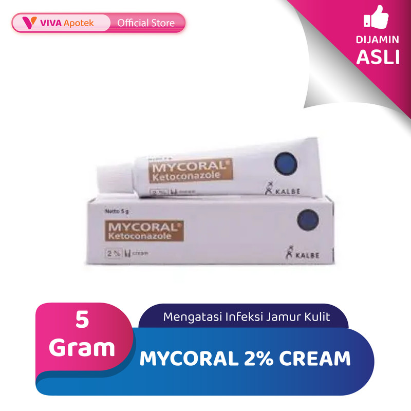 Jual Mycoral 2% Cream untuk Mengatasi Infeksi Jamur Kulit (5 Gram ...