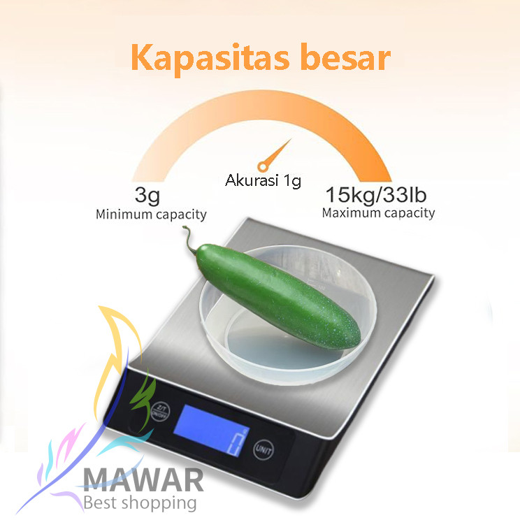 Jual Timbangan Dapur Digital Alat Timbang Kapasitas 15KG | Shopee Indonesia