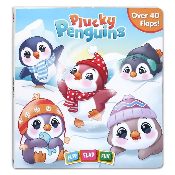 Jual Piucky Penguins Flip Flap Fun Board Book Over 40 Flaps! | Shopee ...