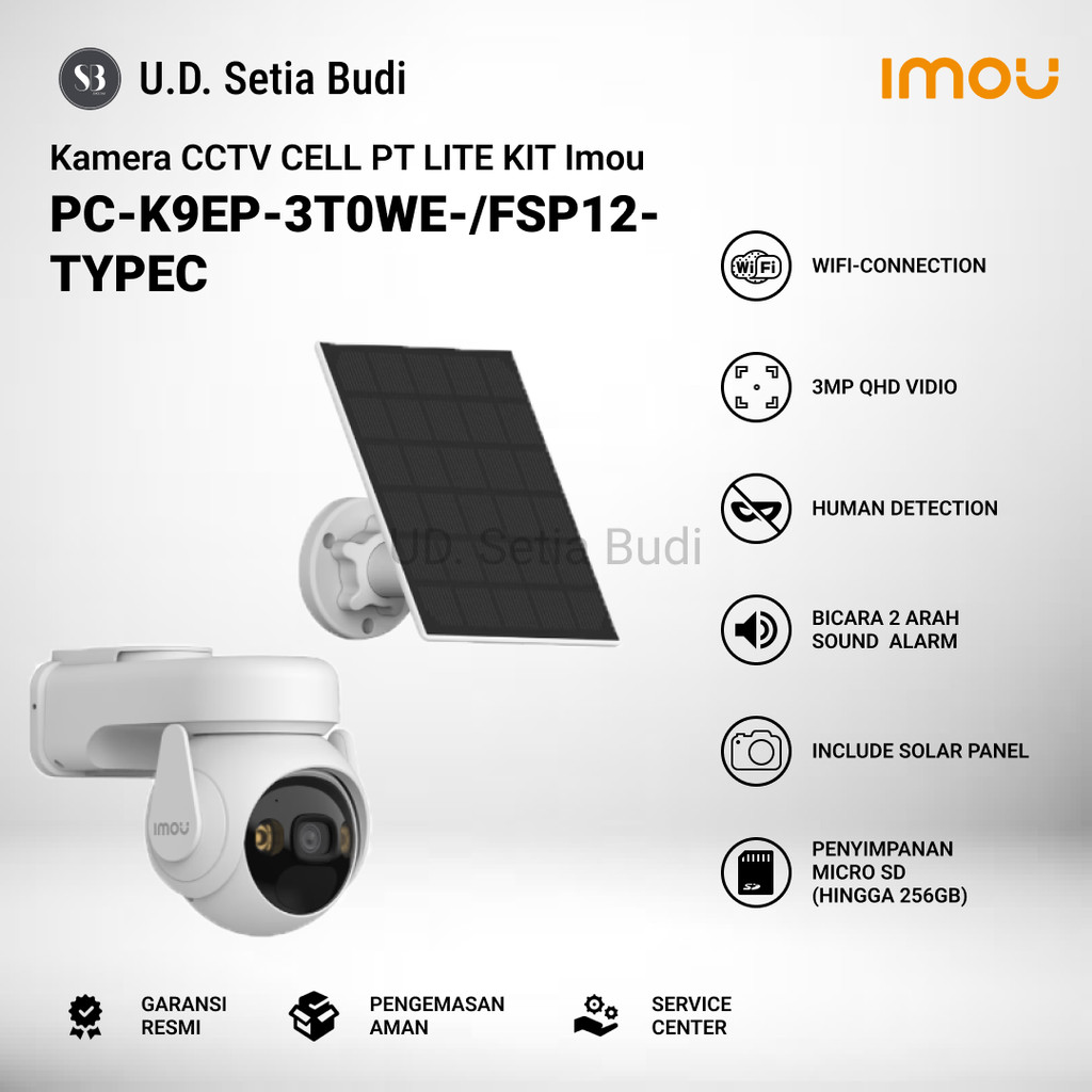Jual IMOU Cell PT Lite With Solar Panel 3MP Camera 5000mAh Battery Home ...