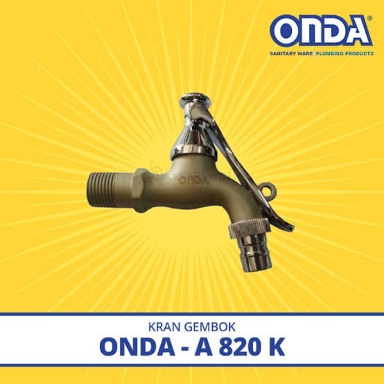 Jual Kran Gembok ONDA A 820 K/Keran Taman/Air/Mesin Cuci/Tembok/Kunci ...