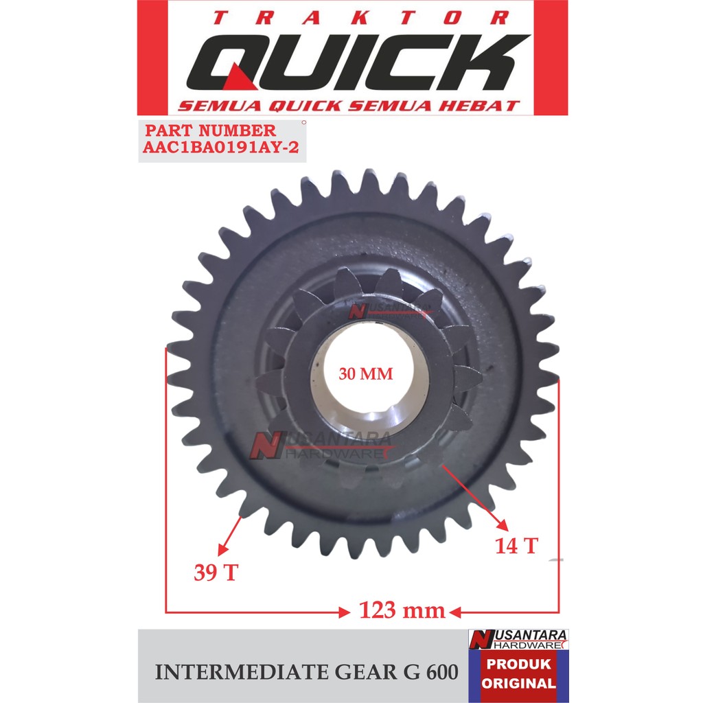 Jual intermediate gear traktor g 600 quick,gear tengah,gigi ...