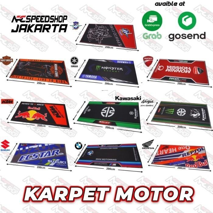 Jual Alas Motor/ Motorcycle Garage karpet Syntethic Anti Oli KAWASAKI ...
