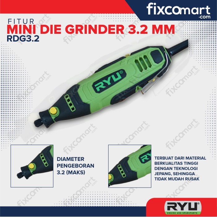 Jual Ryu Mini Die Grinder / Mesin Gerinda / Gerinda Botol / Tuner Rdg 3.2 | Shopee Indonesia