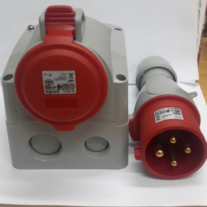 Jual PLUG DAN SOCKET SURFACE MOUNTING LEGRAND 4P 32A IP 44 SET ORIGINAL ...