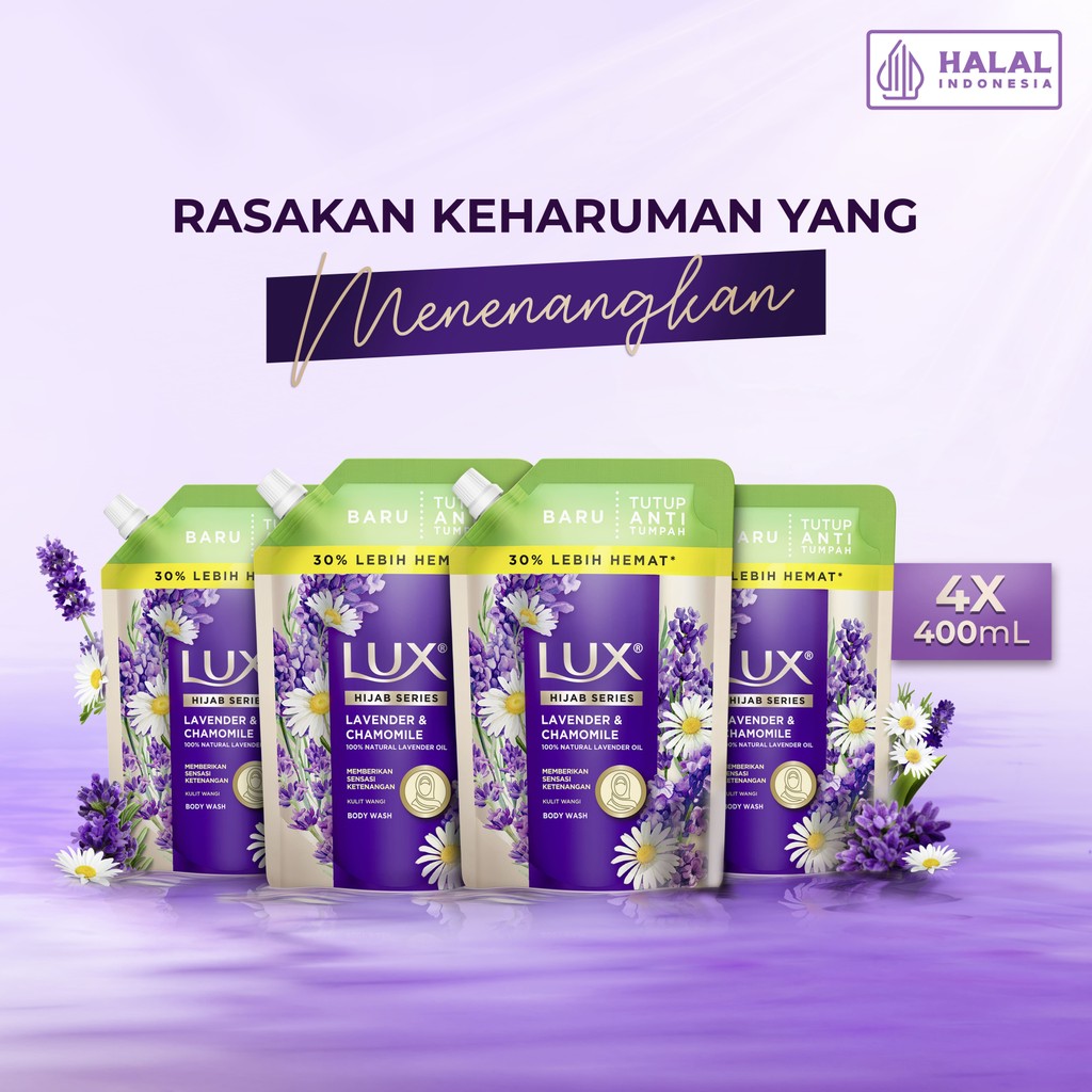 Jual Lux Hijab Series Lavender & Chamomile Body Wash sabun mandi cair harum & menyegarkan 400ml ...