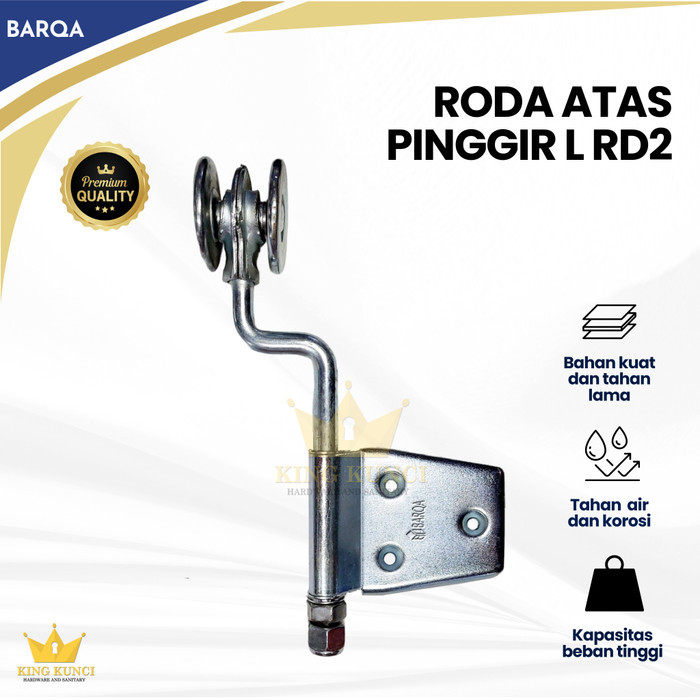 Jual Roda atas pinggir L roda 2 silver pintu garasi sliding kayu ...