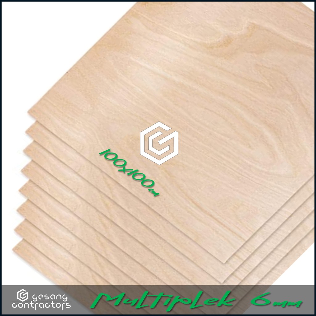 Jual Multiplek Triplek 6mm Ukuran 100x100 cm ( 6 mm | 100x100cm | 100 x ...