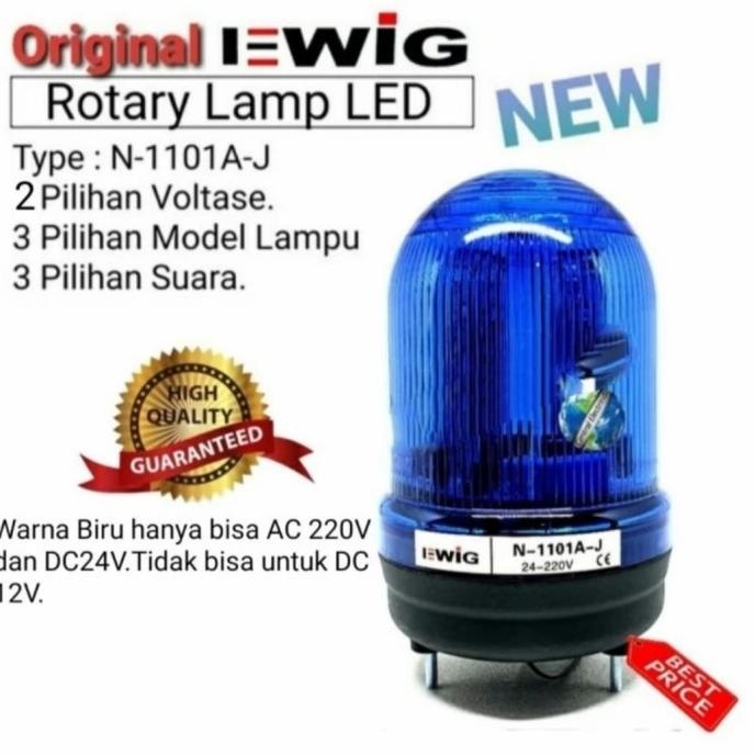 Jual Lampu Rotary+Sirine Ewig N-1101A-J Warning Light + Buzzer 3,5Inch ...