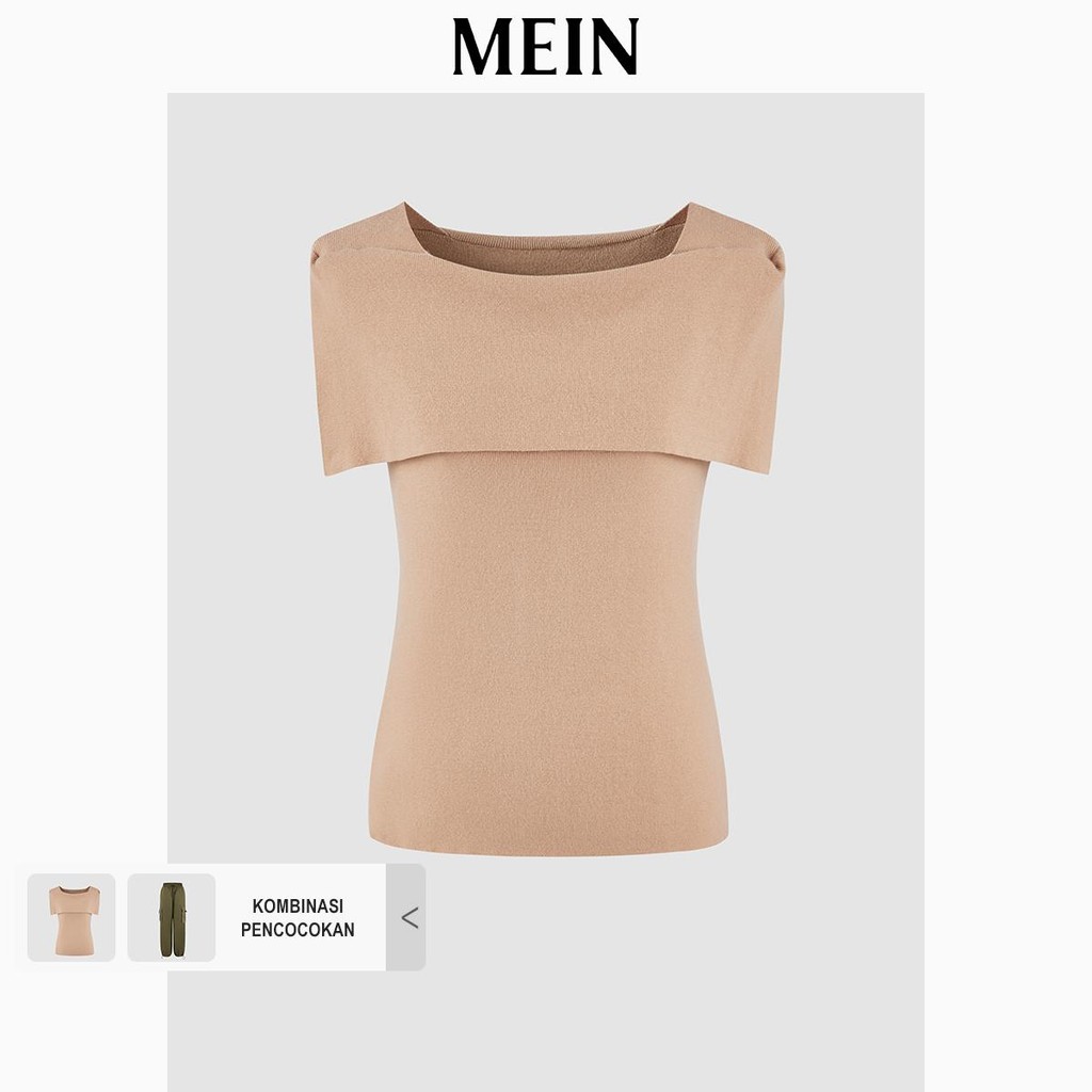 Jual [MEIN] [NEW ARRIVAL] Urban Kaos Wanita Off Shoulder Khaki Top Baju ...