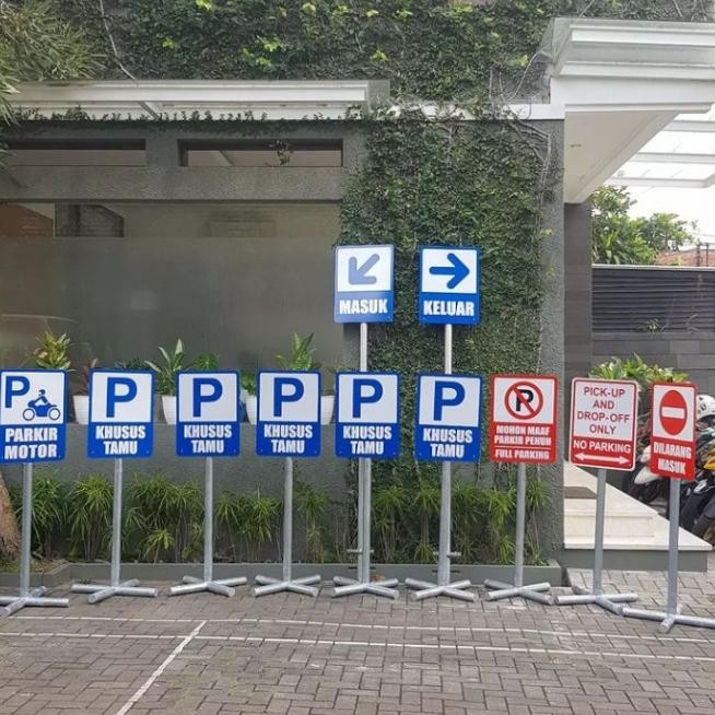 Jual Rambu parkir 40x50 Tiang Silang Custom | Shopee Indonesia