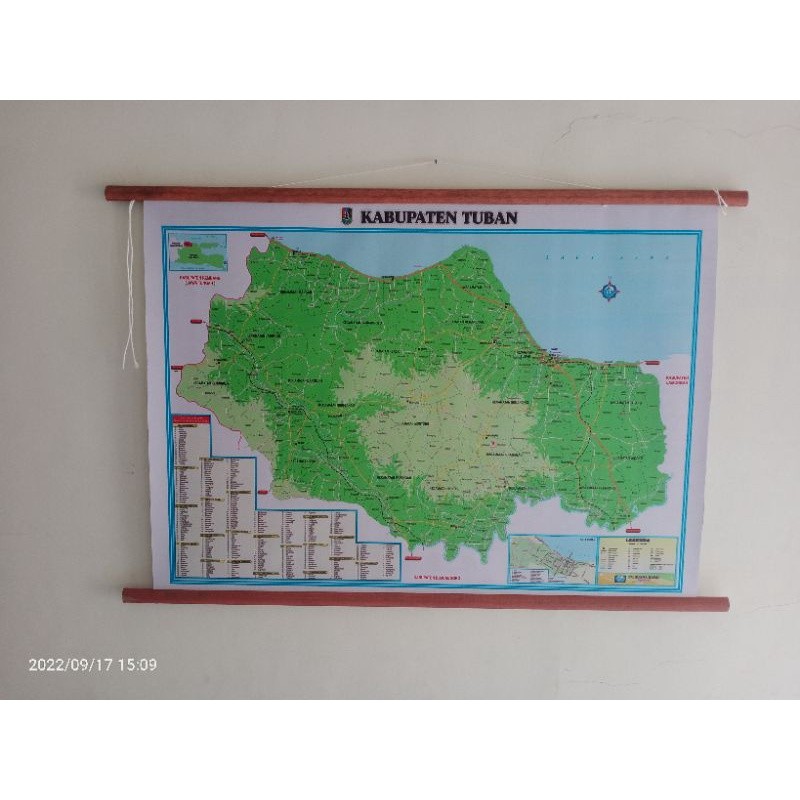 Jual Peta Kabupaten Tuban Sedang Bingkai | Shopee Indonesia