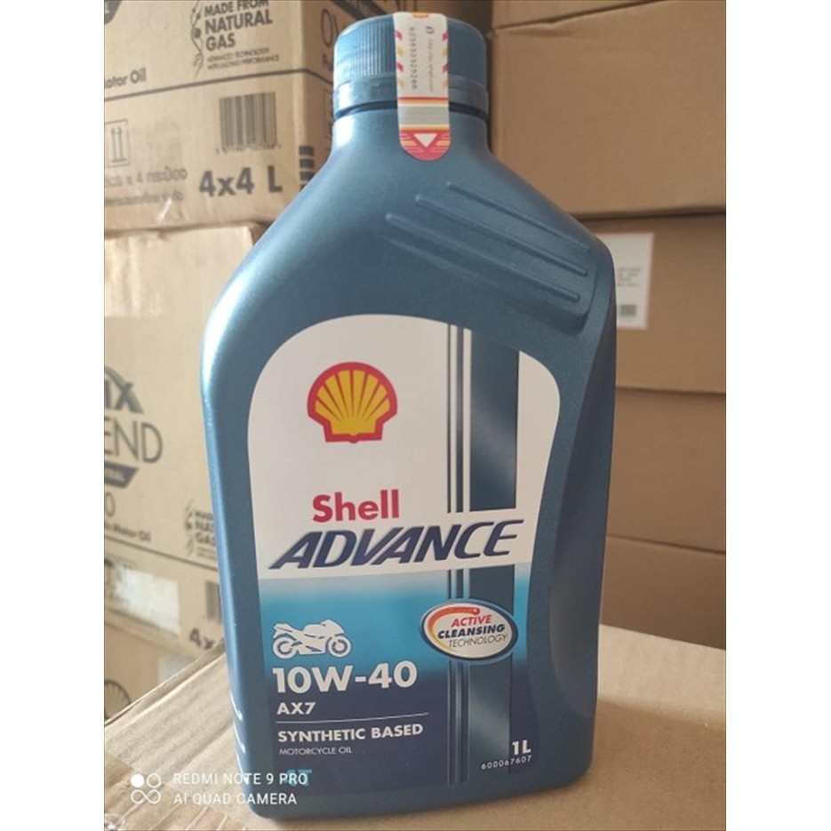 Jual Oli Pelumas Mesin Motor Shell Advance AX7 10W-40 4T 1L Original | Shopee Indonesia