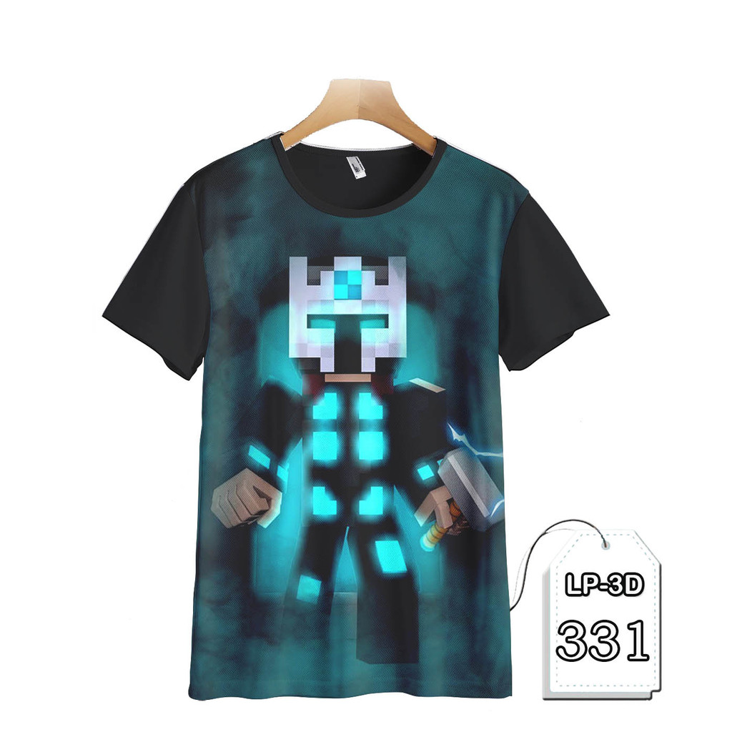 Jual Baju Frost Diamond Minecraft Baju Anak dan Dewasa 3D Game Animasi ...