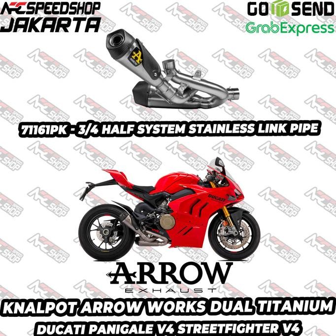Jual Knalpot Arrow Exhaust Works Titanium Dual Ducati Panigale V4 ...