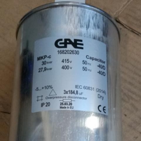 Jual Capacitor / Kapasitor Bank Gae 30 Kvar 3 Phase 415V 50 Hz Mkp-C | Shopee Indonesia