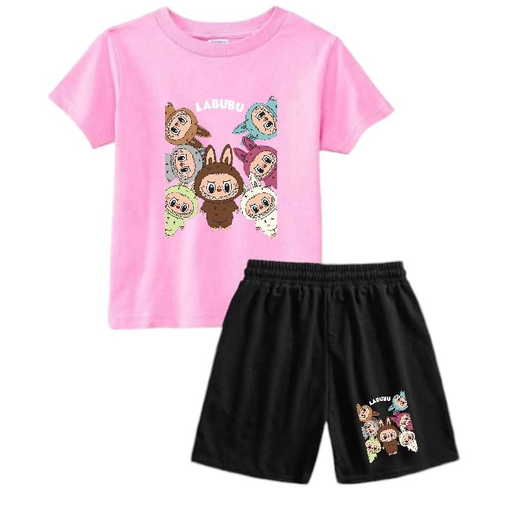 Jual Discount Baju Satu Set Stelan Labubu Anak Premium | Shopee Indonesia