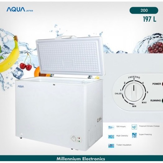 Jual Freezer Box AQUA AQF-200 (W) Kapasitas 200 Liter Chest Freezer ...