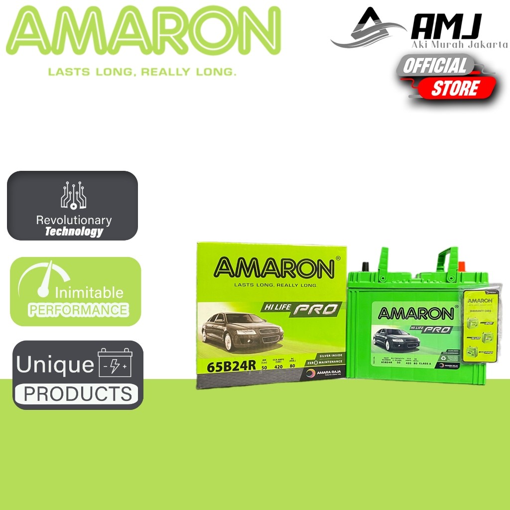 Jual Amaron Hi Life Pro Aki Kering Mobil 65B24R / NS60 - 50Ah | Shopee Indonesia