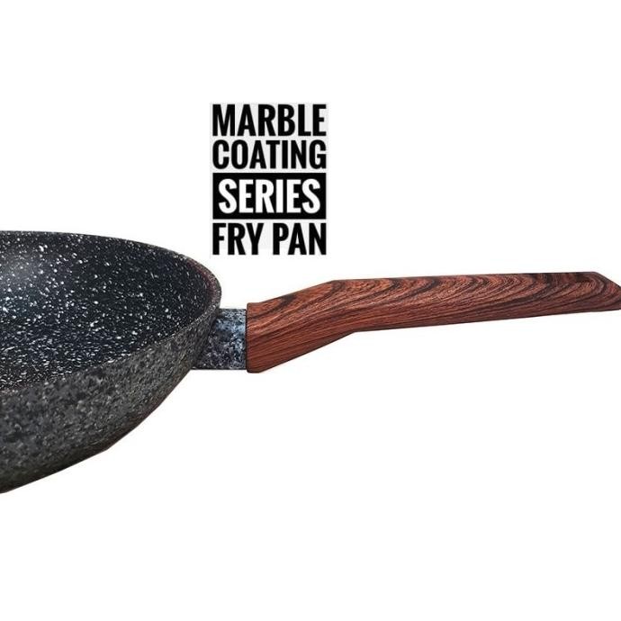 Jual Wajan Fry Pan Teflon Anti Lengket Yoshikawa Marble Ceramic Pan 22Cm | Shopee Indonesia