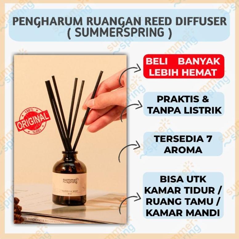Jual Vw | Summerspring Reed Diffuser Fiber Stick Pengharum Ruangan ...