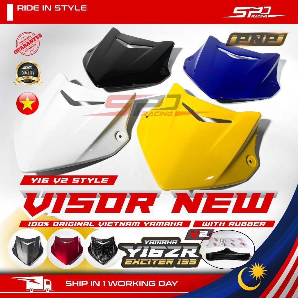 Jual Visor Yamaha Y16 v2 Exciter155 v2 BARU Dengan Karet Oringinal ...
