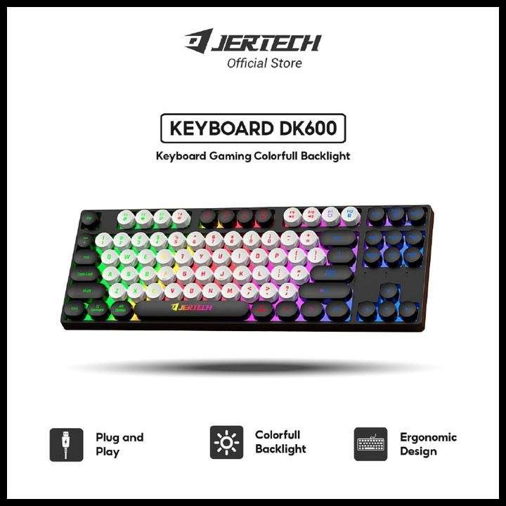 Jual Jertech Keyboard Mini Kabel Usb Dk-600A Multimedia Retro Punk ...