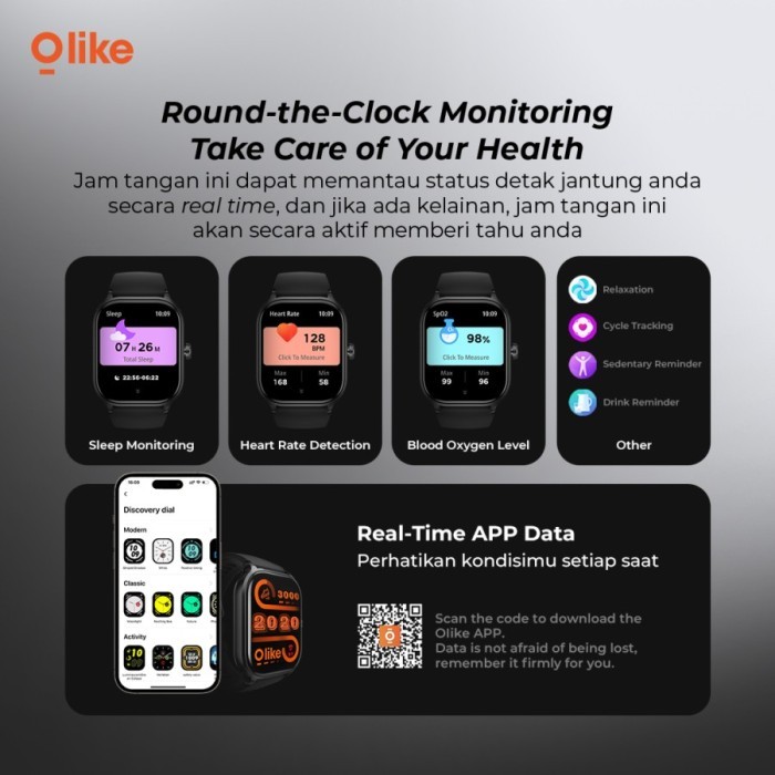 Jual Produk Ready Olike Smartwatch Zenith W15 IP68 Water Resistant ...