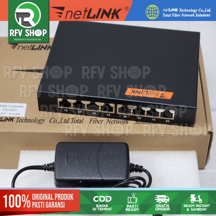 Jual Promo Gigabit Media Converter 4 Fo 8 Lan Fiber Optik Switch Konverter Htb | Shopee Indonesia