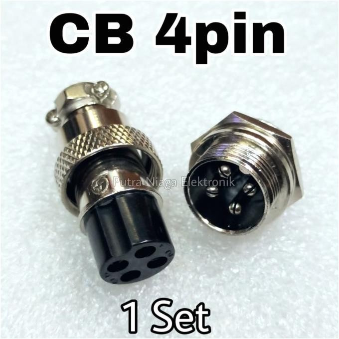 Jual (1 Set) Konektor CB 4p Male Female 4pin Connector CB 4 pin putr4n ...