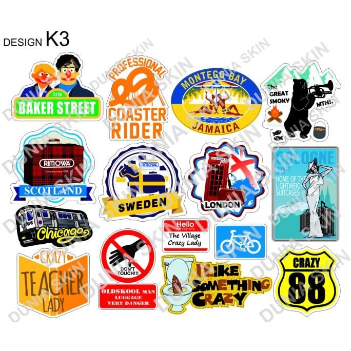 Jual Travel Label / Sticker Koper Rimowa Design K3 Rimowa Country Logo ...
