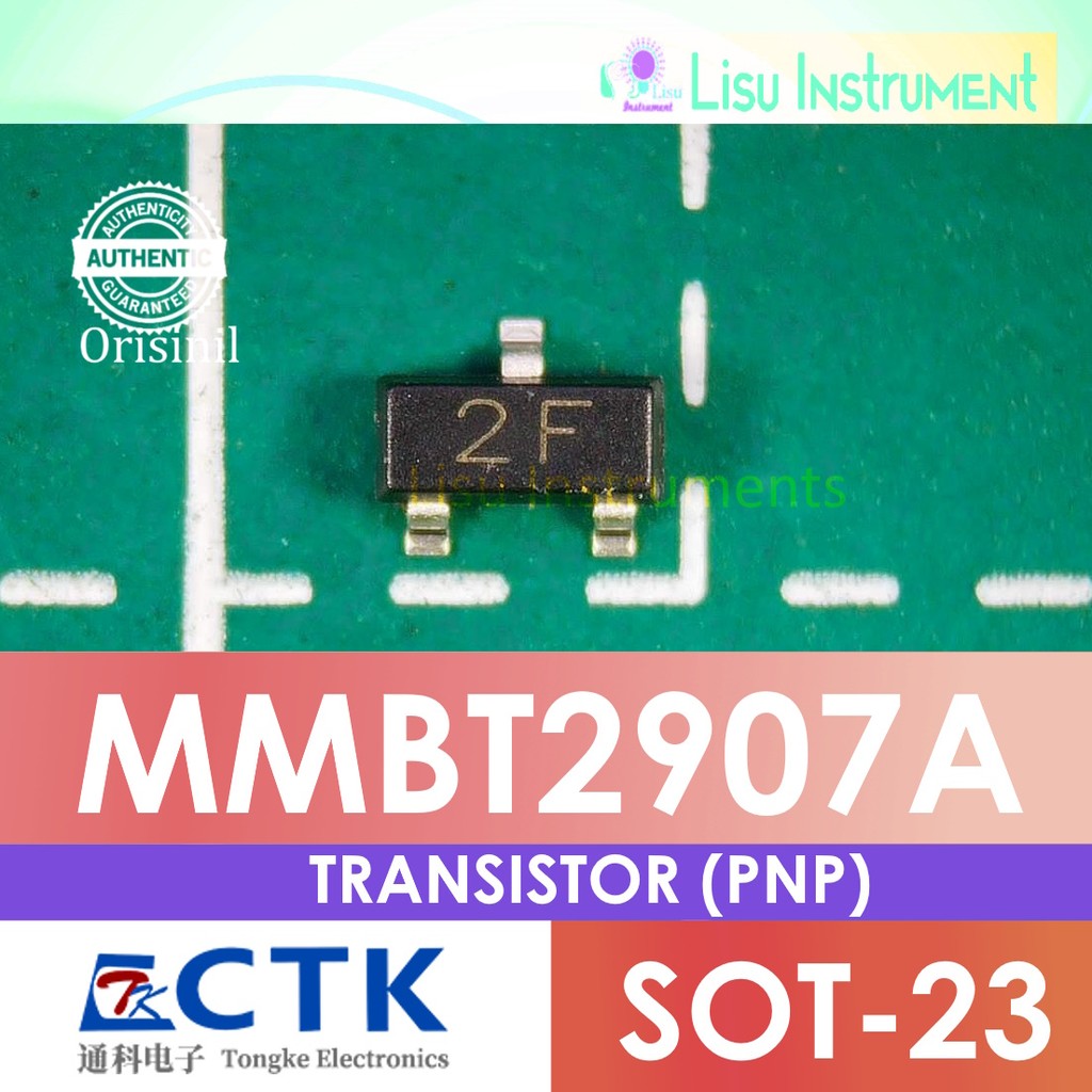 Jual TKMMBT2907A 60V 600mA Transistor (PNP) 2F MMBT2907A SOT-23 CTK ...